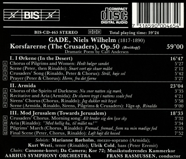 Frans Rasmussen -Die Kreuzfahrer -BIS CD Grooves.land/Playthek