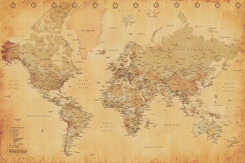 World Map Maxi Poster 61x91.5 Cm -World Map Maxi Poster 61x91.5 Cm ...